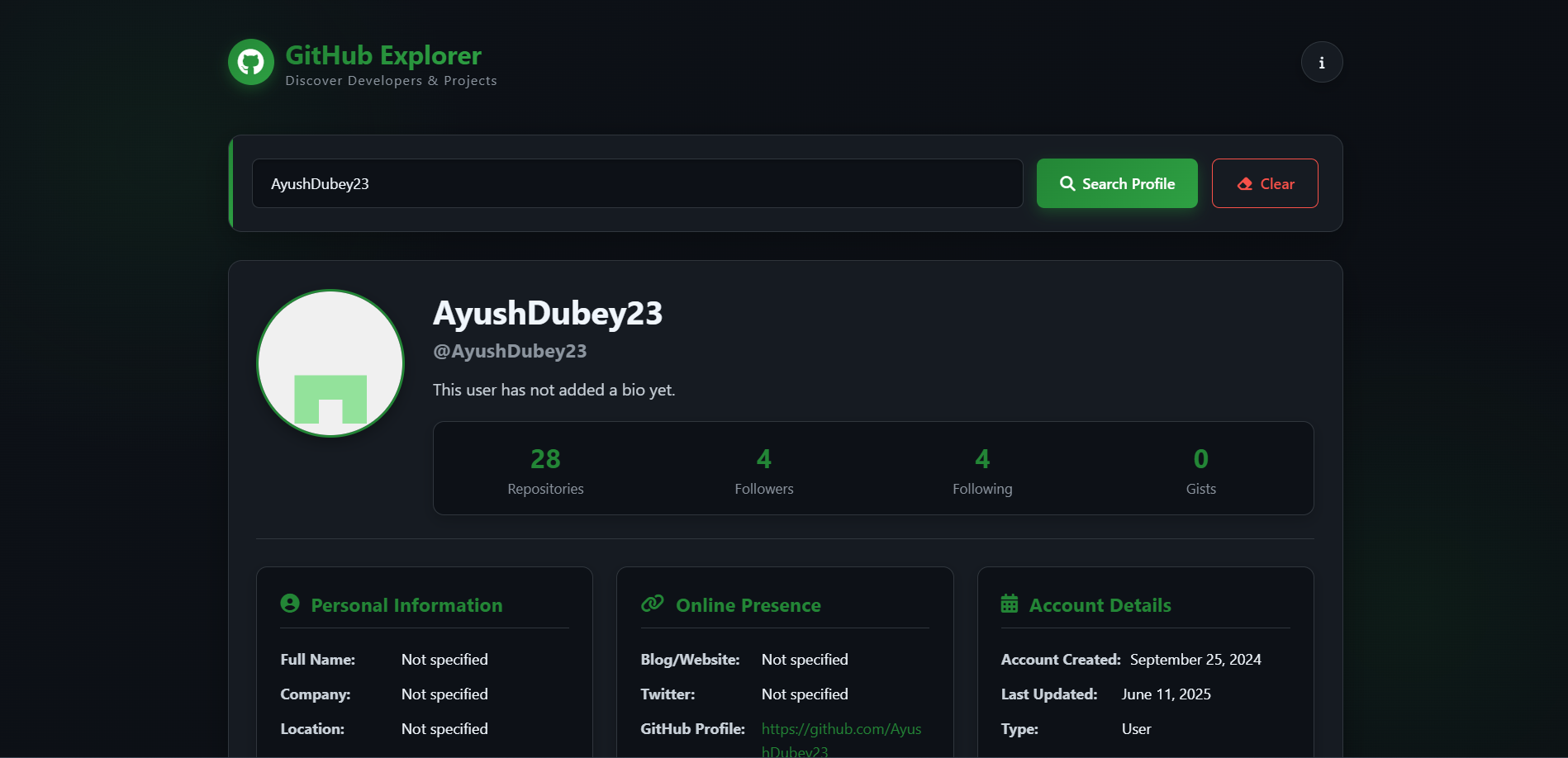 Web Development Projects | Ayush Dubey